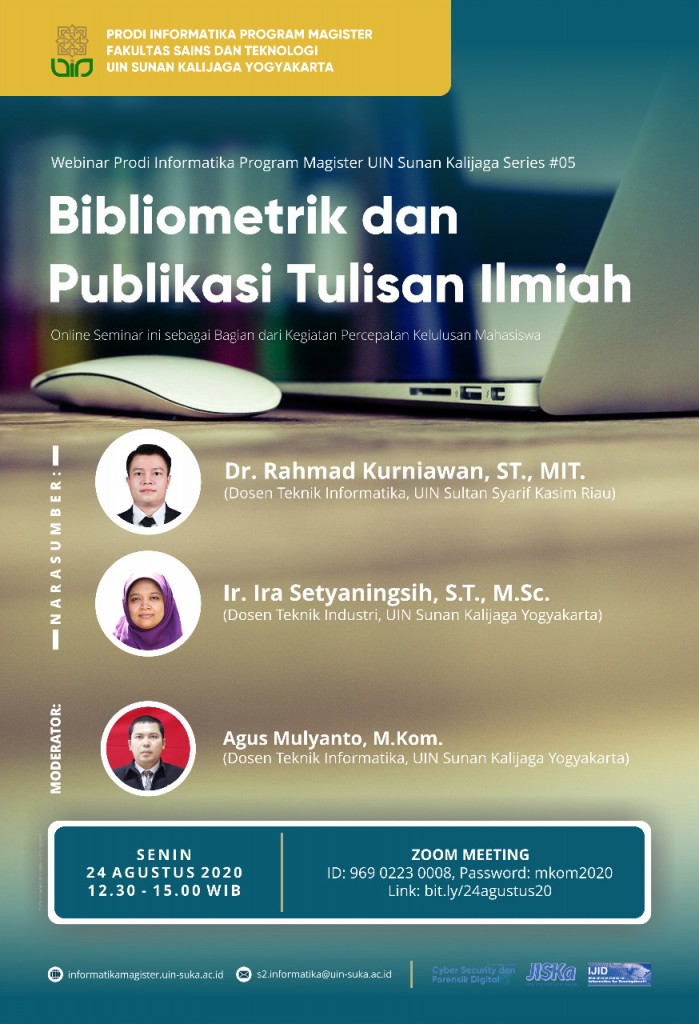 Dosen Teknik Informatika UIN Suska Sebagai Narasumber Webinar Bibliometrik dan Publikasi Tulisan ...